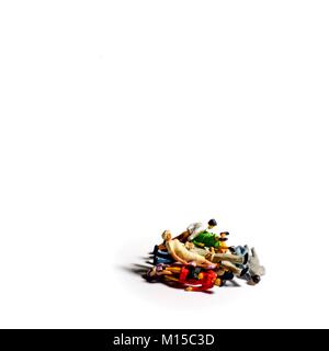 Pile of people, figurines Stock Photo - Alamy
