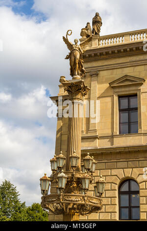 Statue and sculpture decoration at Rudolfinum concert hall in the ...