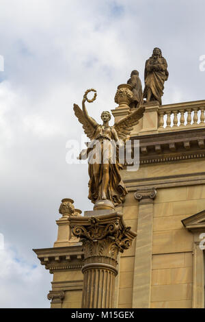 Statue and sculpture decoration at Rudolfinum concert hall in the ...