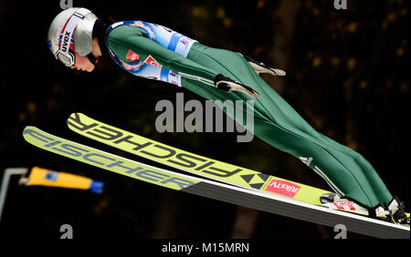 Silje Opseth of Norway soars through the air during the Ljubno FIS Ski ...