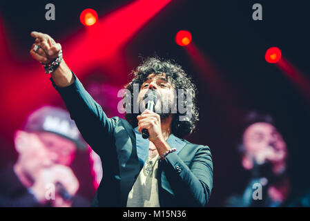 Turin, Italy. 26th Jan, 2018. The Italian pop singers trio, composed by ...