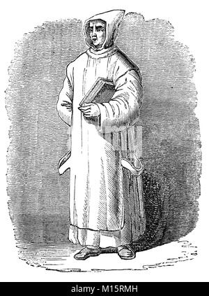 14th Century religious orders in England, a Bishop with staff and Mitre ...