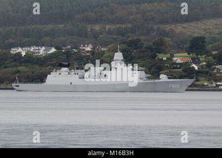 HNLMS Tromp (F803), a De Zeven Provincien-class frigate of the Royal ...