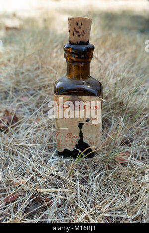 Australian poison bottle with old label Stock Photo - Alamy