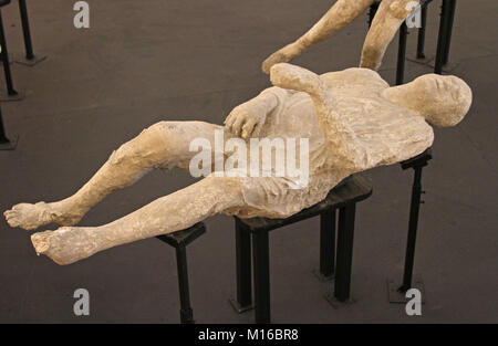 One of twenty cast preserved victims from the mount Vesuvius eruption ...