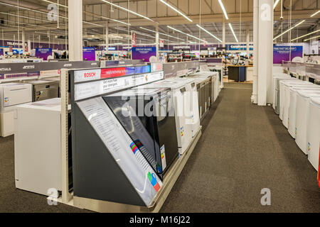 Currys PC world store, interior, selling kitchenware and kettles ...