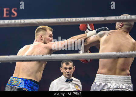 Riga, Latvia. 27th January, 2018. Otto Wallin and Srdan Govedarica ...