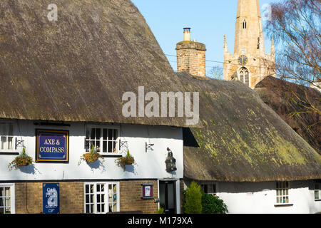 Axe & Compass public house, Hemingford Abbots, Cambridgeshire, UK Stock ...