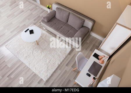 Overhead view of living room Stock Photo - Alamy