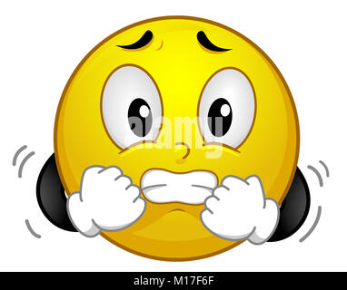 Dread, fear and fright - facial expression of frightened, terrified and ...