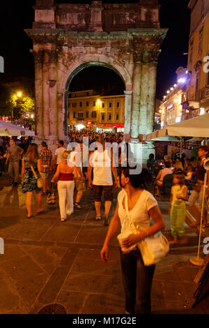 Nightlife in Pula, Croatia Stock Photo - Alamy
