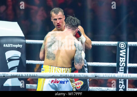 Riga, Latvia. 28th January 2018. World Boxing Super Series semi final ...