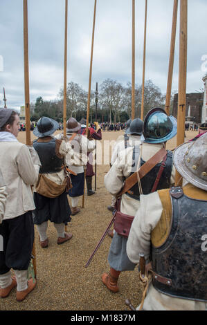 English Pikemen from the 17th Century at a English Civil war ...