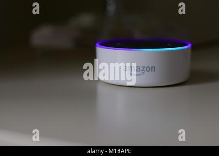 Amazon Echo Dot 2nd Generation White model number RS03QR Stock Photo ...