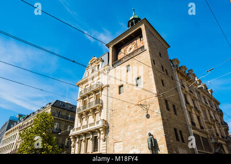 Historical buildings in downtown Geneve, Swiss Stock Photo - Alamy