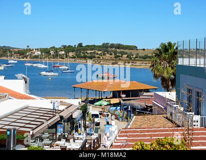 Restaurant and Bar with Harbour at Alvor Portugal Stock Photo - Alamy