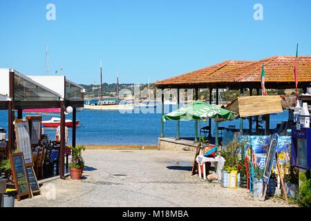 Restaurant and Bar with Harbour at Alvor Portugal Stock Photo - Alamy