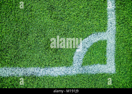 white stripe on corner soccer field Stock Photo - Alamy