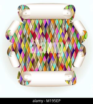 romb background with old paper roll Stock Vector Image & Art - Alamy