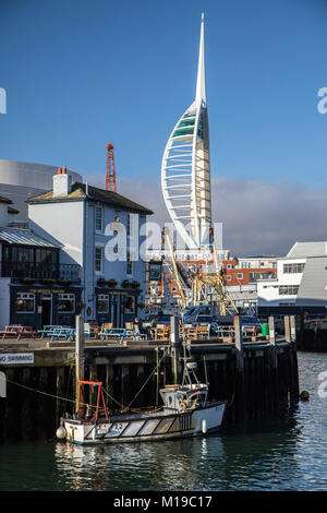 The historic Bridge Tavern and the Isle of Wight Ferry and its terminal ...