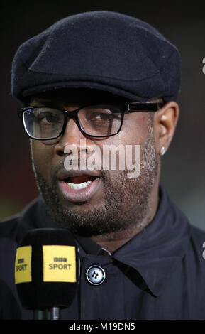 Former Cardiff City player Nathan Blake before the Emirates FA Cup ...