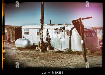 Mobile Homes in Ghost town in Utah Stock Photo - Alamy