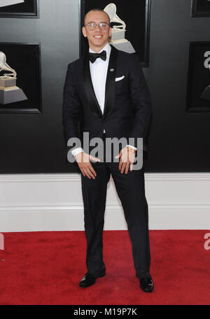 NEW YORK - JANUARY 28: Logic appears on the 60th Annual Grammy Awards ...