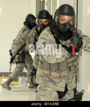 Members of the Security Forces Squadron, 146th Airlift Wing, Channel ...