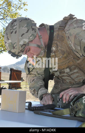 Sgt. John Rotner, 1st Battalion, 18th Cavalry Regiment, sweats out the ...