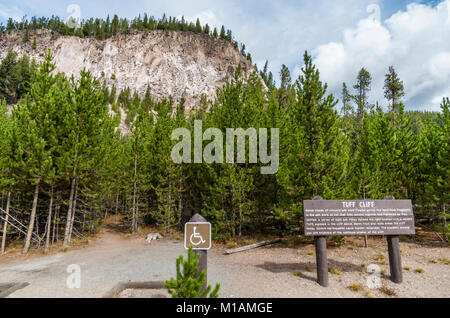The Tuff Cliff was formed by flows of volcanic ash and later erosion ...