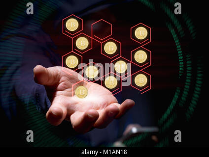 The hacker hacking cryptocurrency in blockchain concept Stock Photo - Alamy