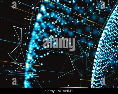Social networks presented in abstract digital form Stock Photo - Alamy