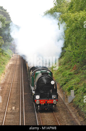 Lord Nelson steam locomotive on a passenger train Stock Photo - Alamy