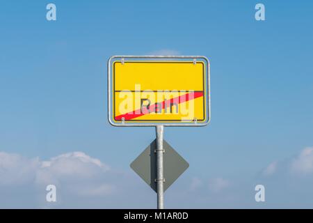 Town sign with the word rain, Bavaria, Germany Stock Photo - Alamy