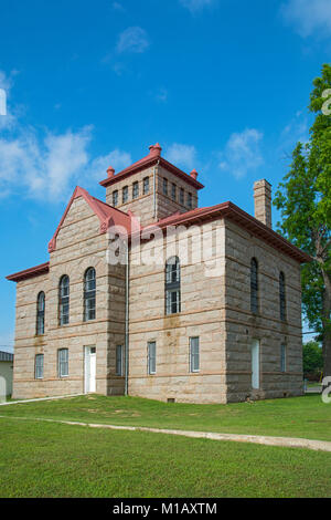 Texas, Hill Country, Llano Jail, built 1895 in the Romanesque Revival ...