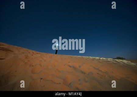 Enjoying the night sky in the Thar Desert, Rajasthan, India Stock Photo ...