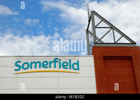 Somerfield supermarket sign Stock Photo - Alamy