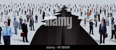 Two different groups of people standing facing to each other for ...