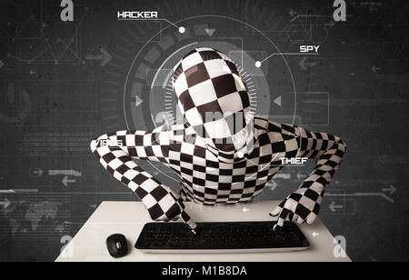 Hacker without identity in futuristic enviroment hacking personal ...