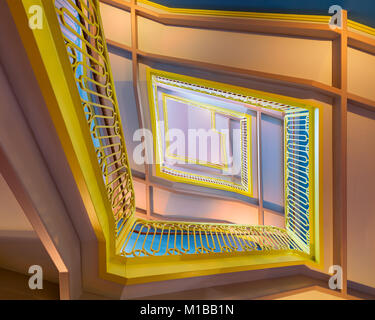Staircase in the Grainger Engineering Library on the campus of the ...