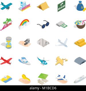 Aeronautic icons set, isometric style Stock Vector Image & Art - Alamy