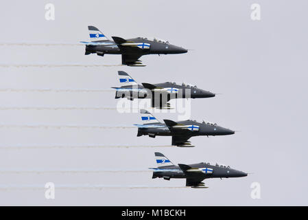 Midnight Hawks aerobatic team performing at the 100 years anniversary ...