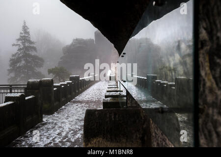Bastei bridge in winter Stock Photo - Alamy