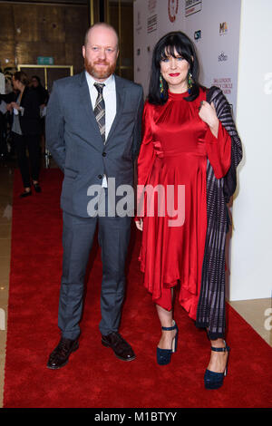 London. UK. Steve Oram and Alice Lowe at the Jameson Empire Film Awards ...