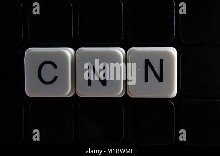 CNN text word title caption label cover backdrop background. Alphabet ...