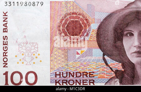 Norway One hundred 00 Kroner Bank note Stock Photo - Alamy