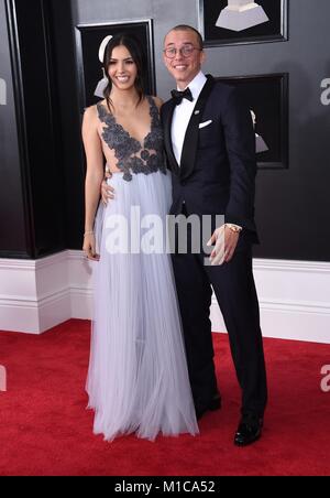 NEW YORK - JANUARY 28: Logic appears on the 60th Annual Grammy Awards ...