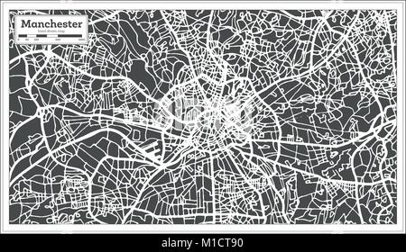 Urban city map of Manchester. Vector illustration, Manchester map ...