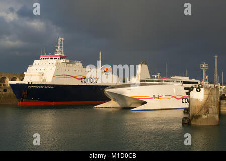 Condor Ferries freight ferry Commodore Goodwill and a passenger boat ...