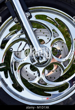 Harley-Davidson front wheel Stock Photo - Alamy